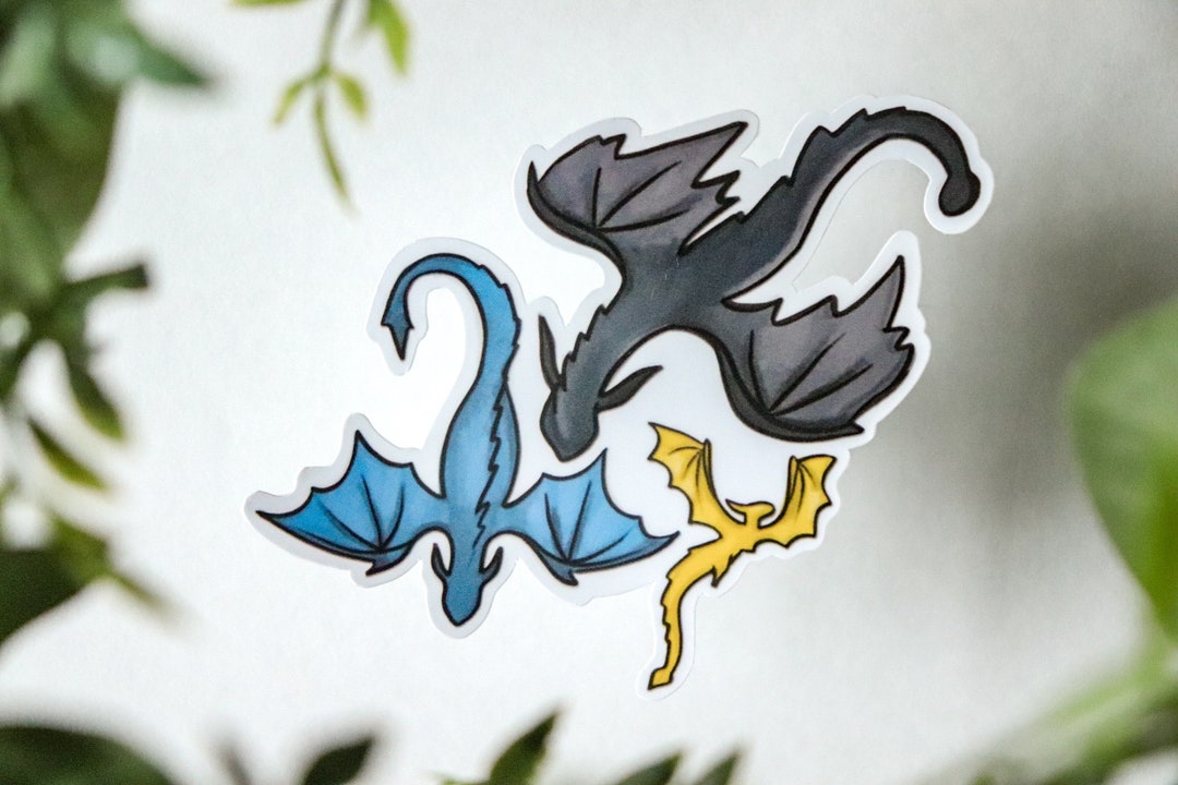 Dragon Sticker | Fourth Wing Sticker | Waterproof Sticker | Book ...
