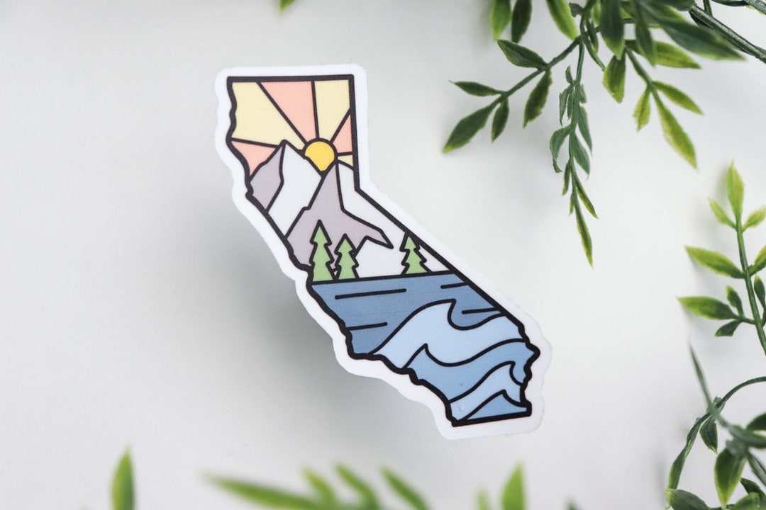 California Sticker | State Sticker | Waterproof Sticker - Etsy