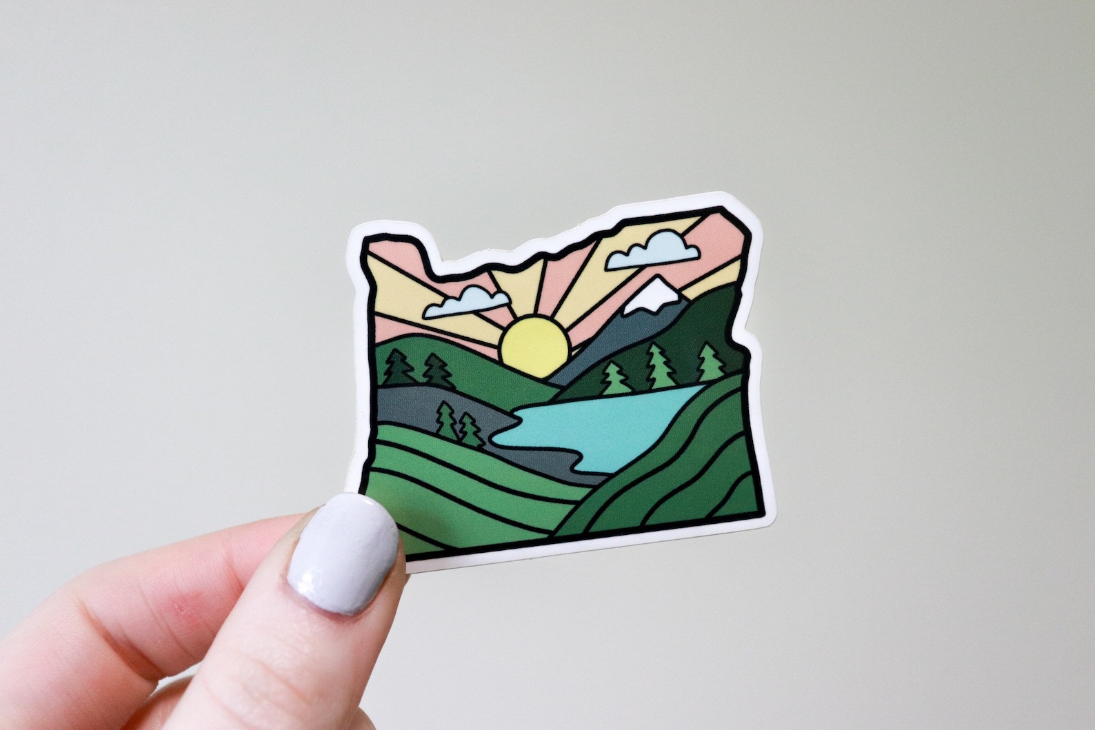 Oregon Sticker Waterproof Sticker State Sticker Nature - Etsy