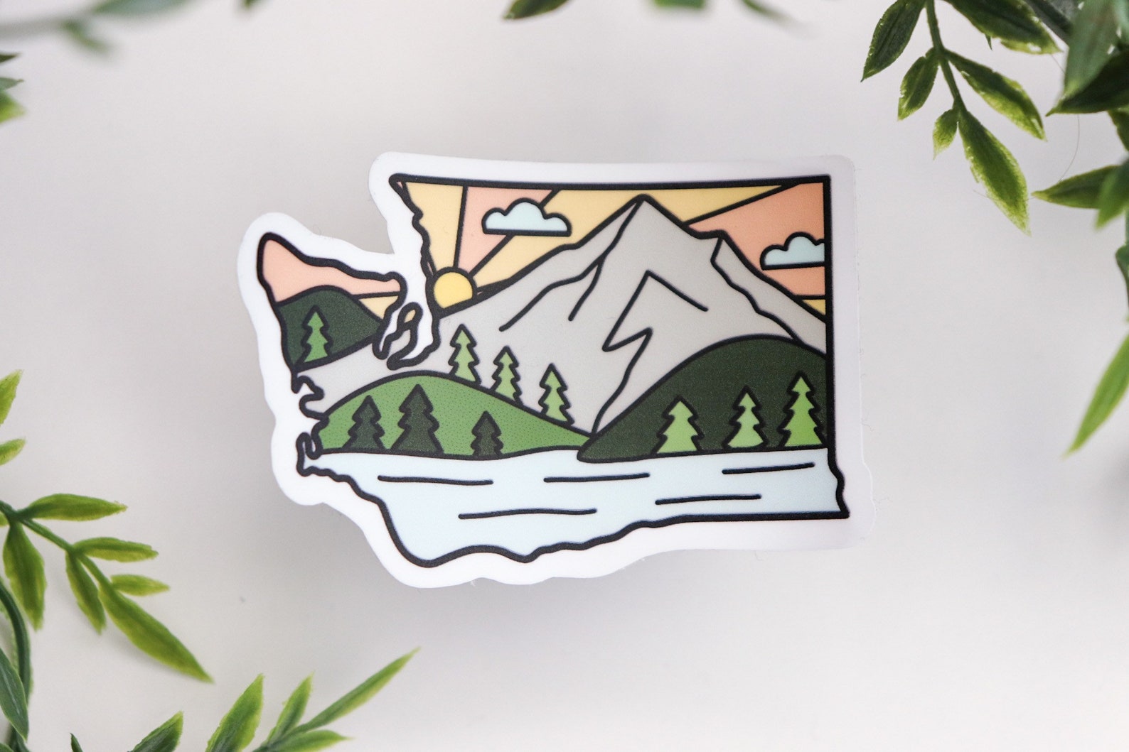 Washington Sticker State Sticker Waterproof Sticker - Etsy