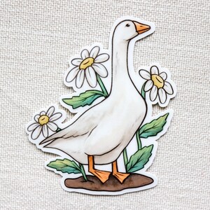 Goose Sticker | Flower Sticker - Etsy