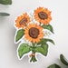 Sunflower Sticker Waterproof Sticker Flower Sticker - Etsy