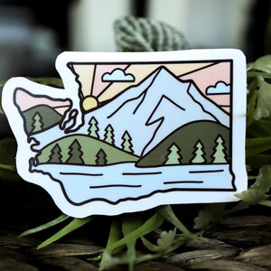Washington Sticker | State Sticker | Waterproof Sticker - Etsy