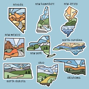 State Stickers | All 50 States | Pick Your State - Etsy