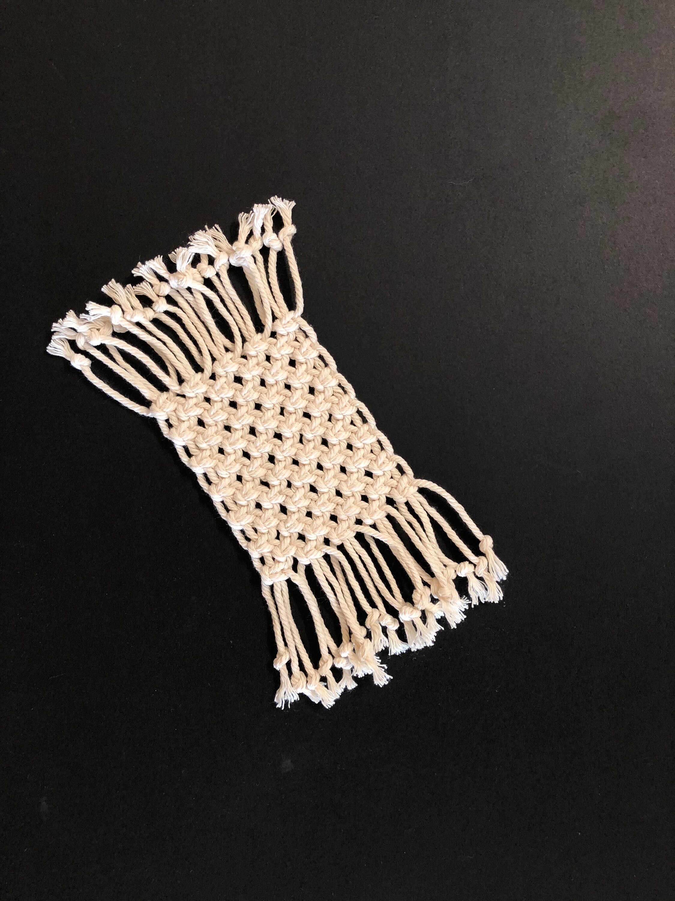 Rectangular Macrame Coasters, Boho Coasters, Bohemian Style Coaster ...