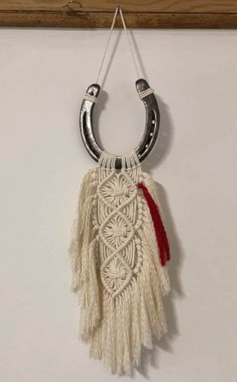 Macrame Wall Hanger Handmade Macrame Wall Decor Horseshoe - Etsy
