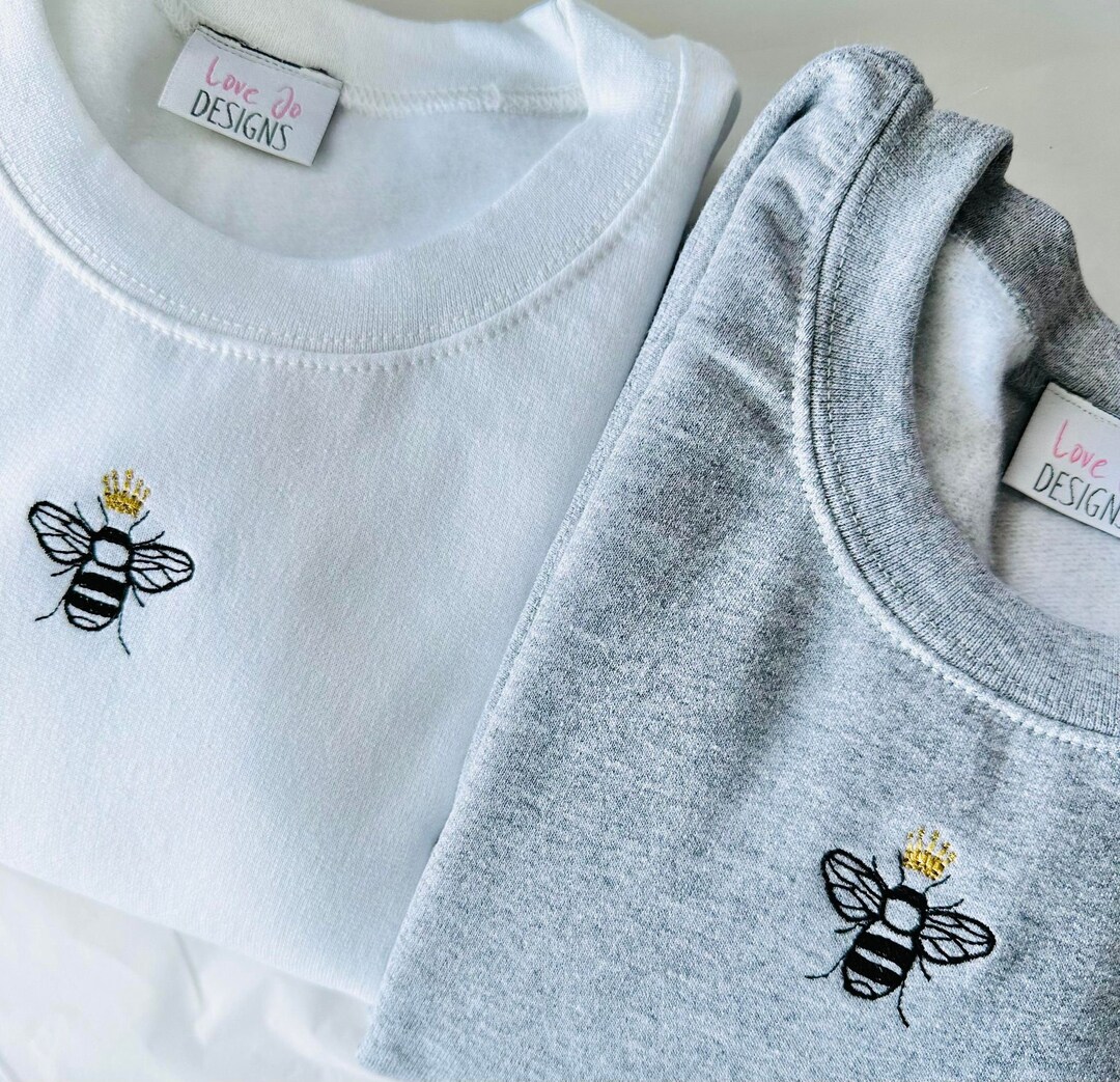 Embroidered Queen Bee Sweater Jumper - Etsy