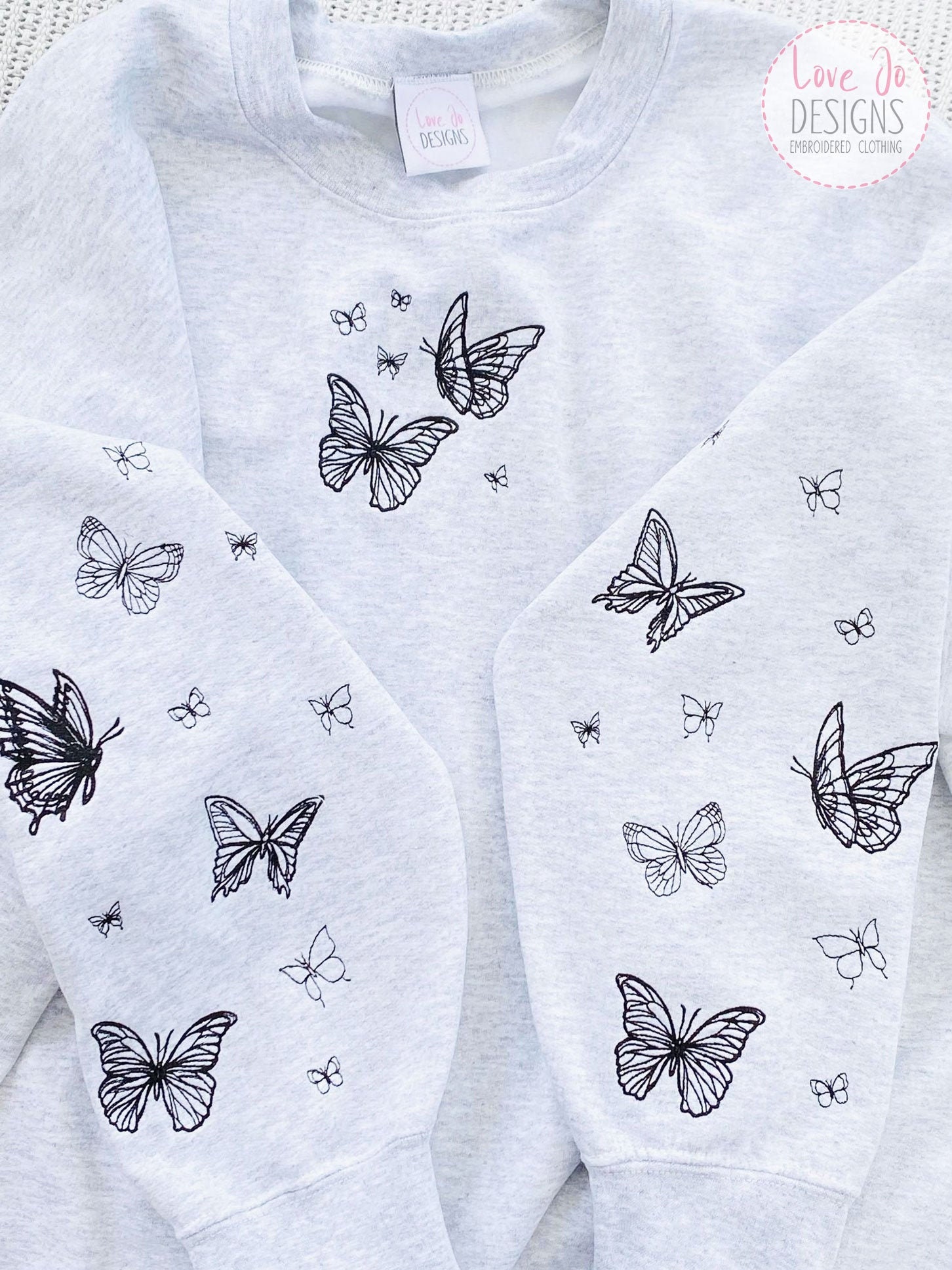 LOTS OF BUTTERFLIES embroidered Sweater Super Cute & Unique - Etsy