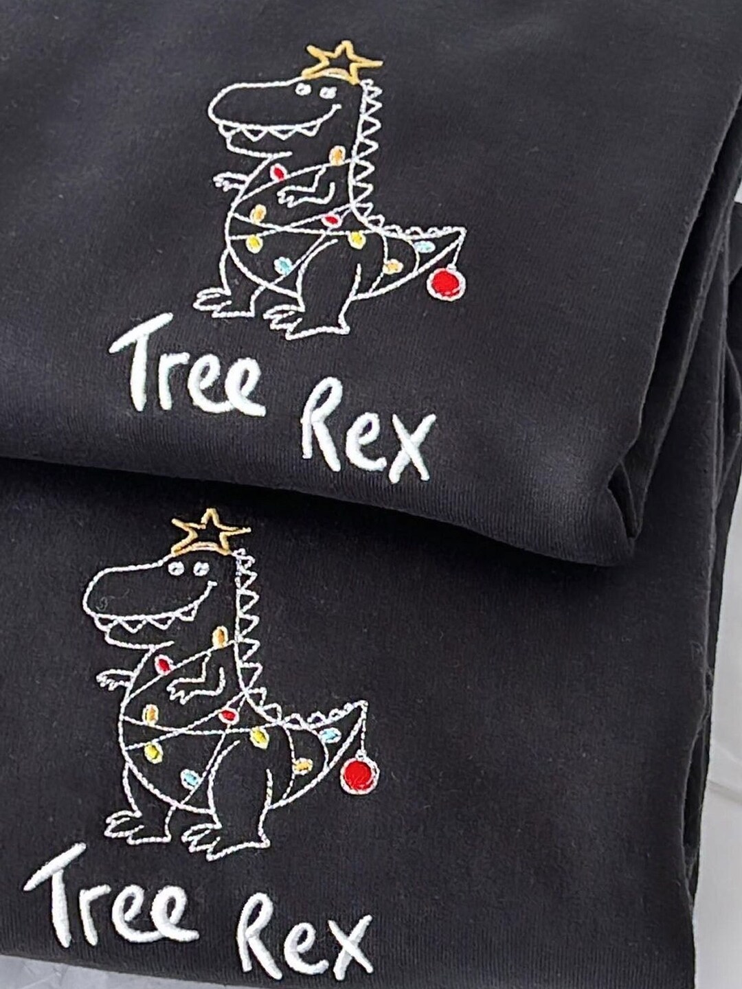 Tree Rex - Christmas Jumper - Embroidered Sweater - Cute Christmas ...