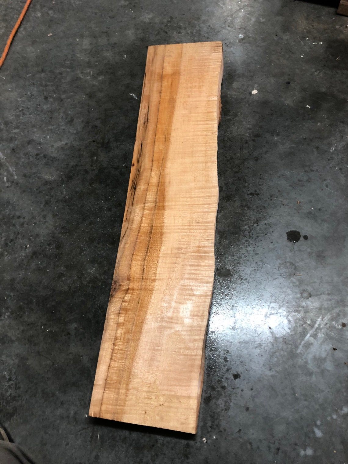 Curly Maple Live Edge Slab - Etsy