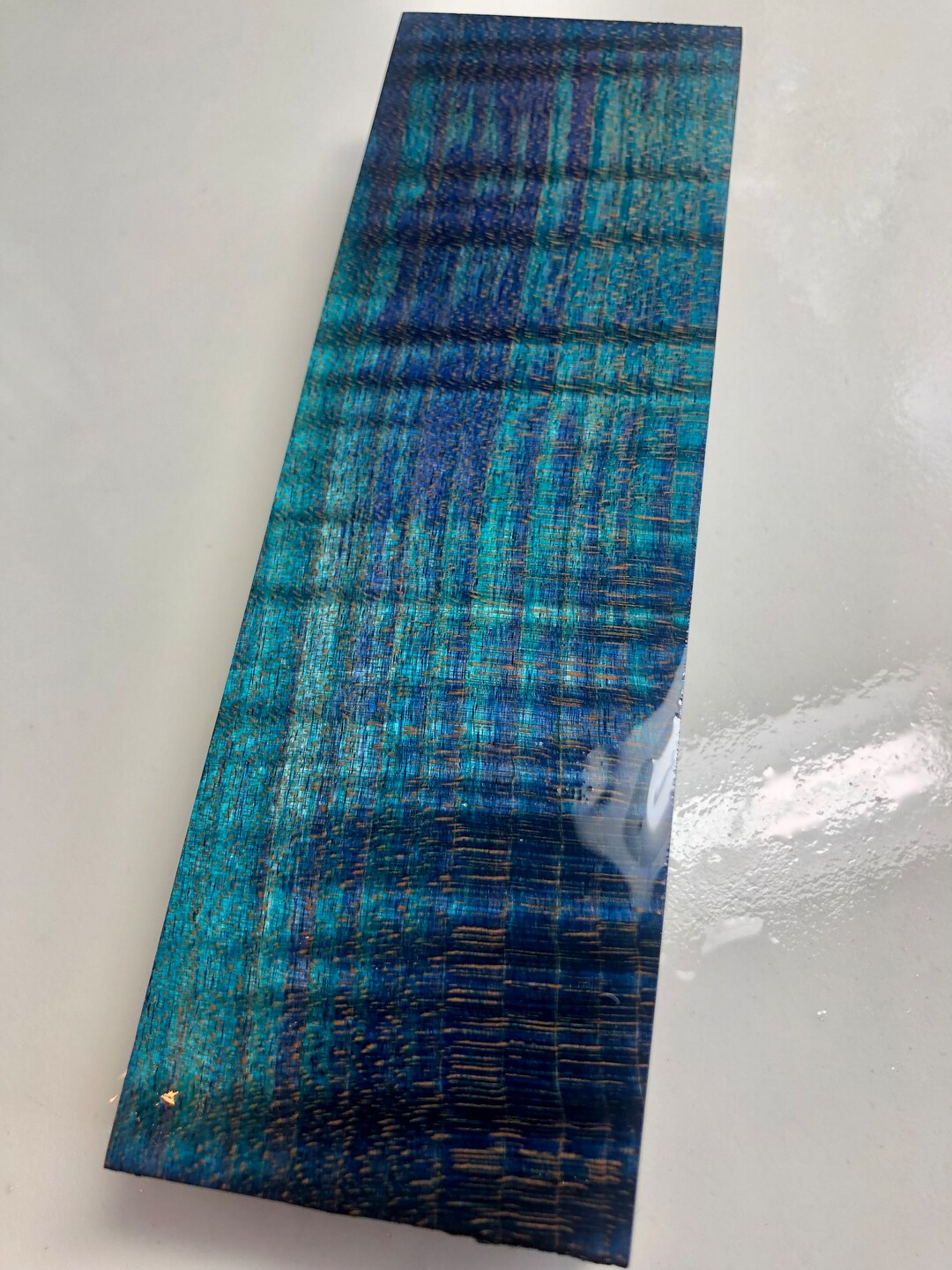 Stabilized Dyed Curly Maple Block - Etsy