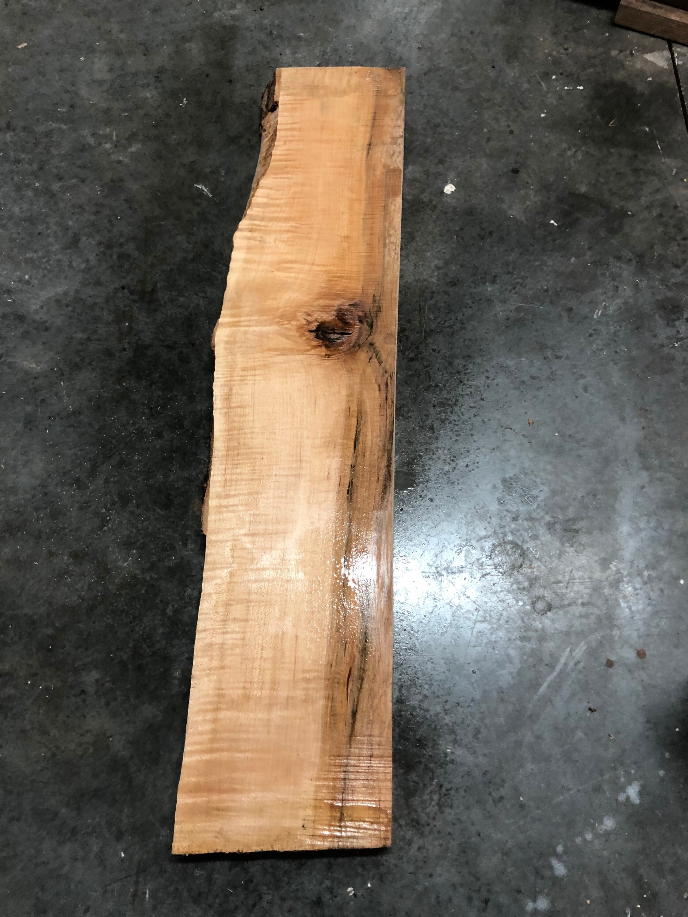 Curly Maple Live Edge Slab - Etsy