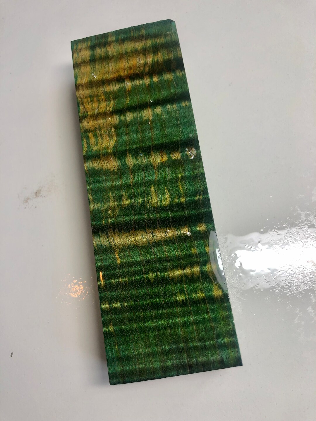 Stabilized Dyed Curly Maple Block - Etsy