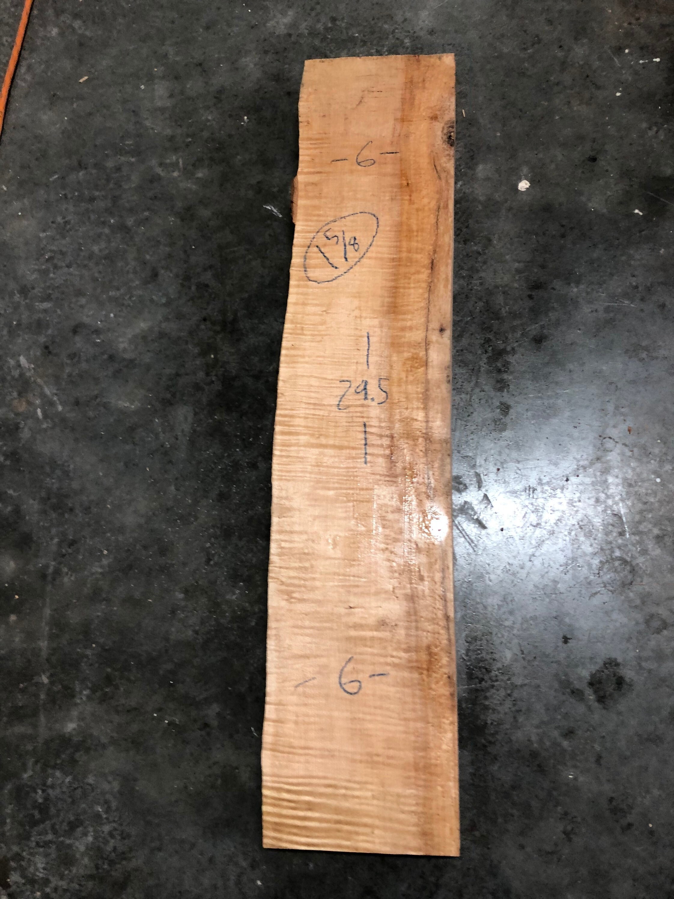 Curly Maple Live Edge Slab - Etsy