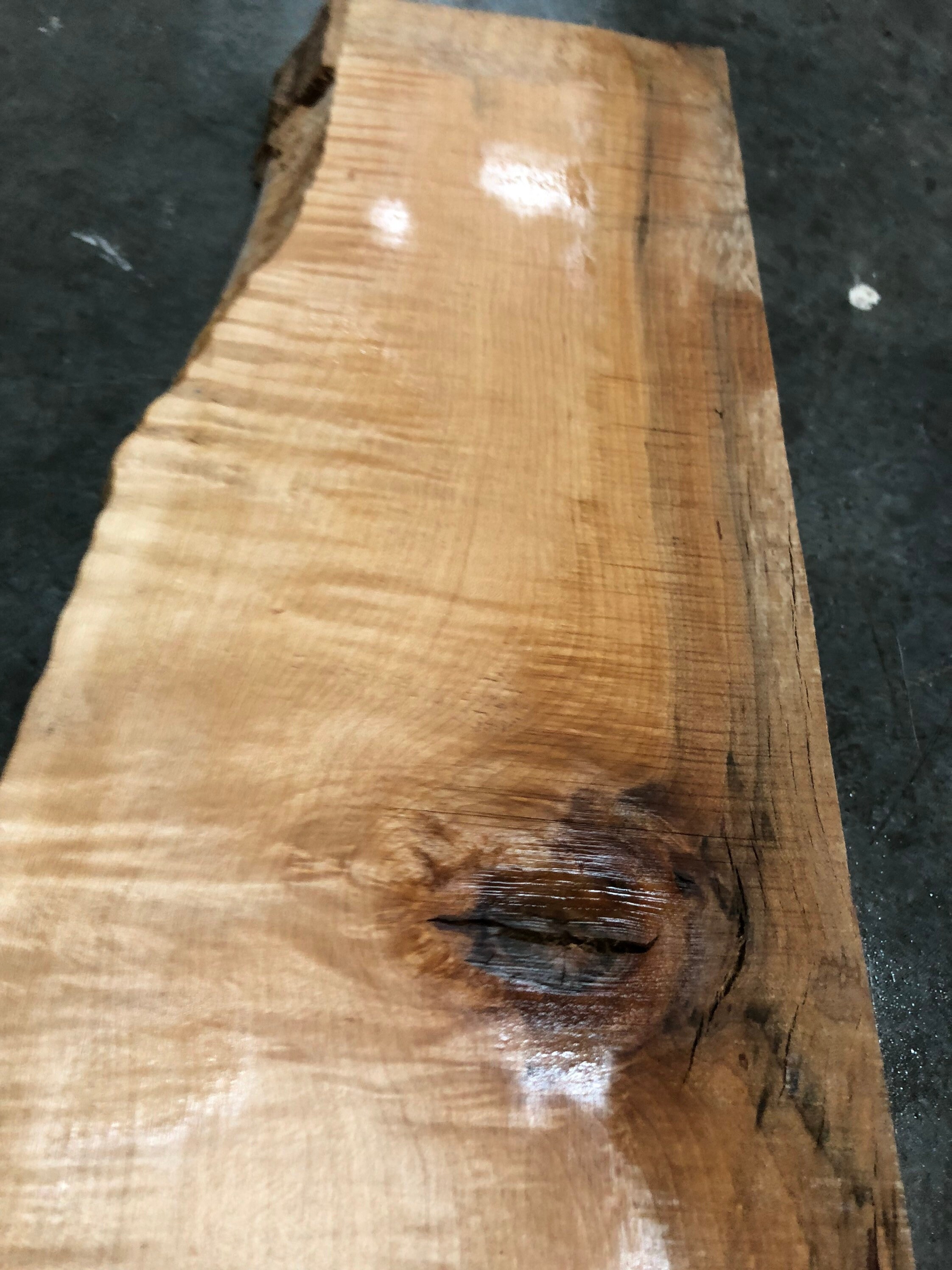 Curly Maple Live Edge Slab - Etsy
