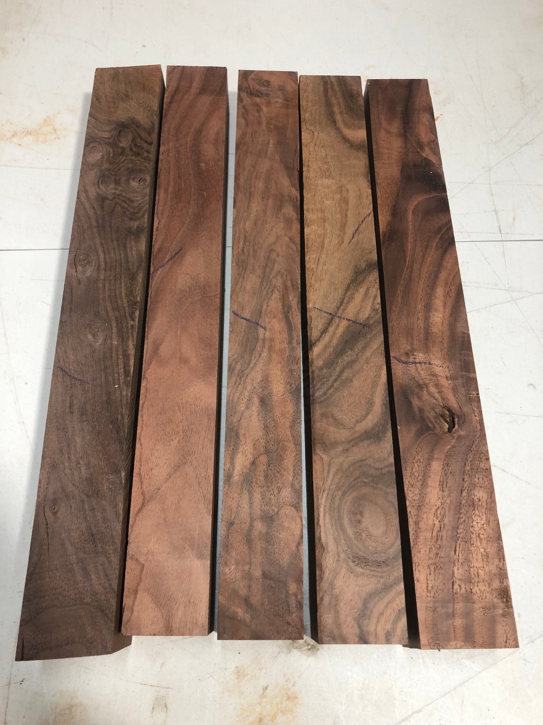 Figured Claro Walnut Turning Blanks, Handles, Craft - Etsy