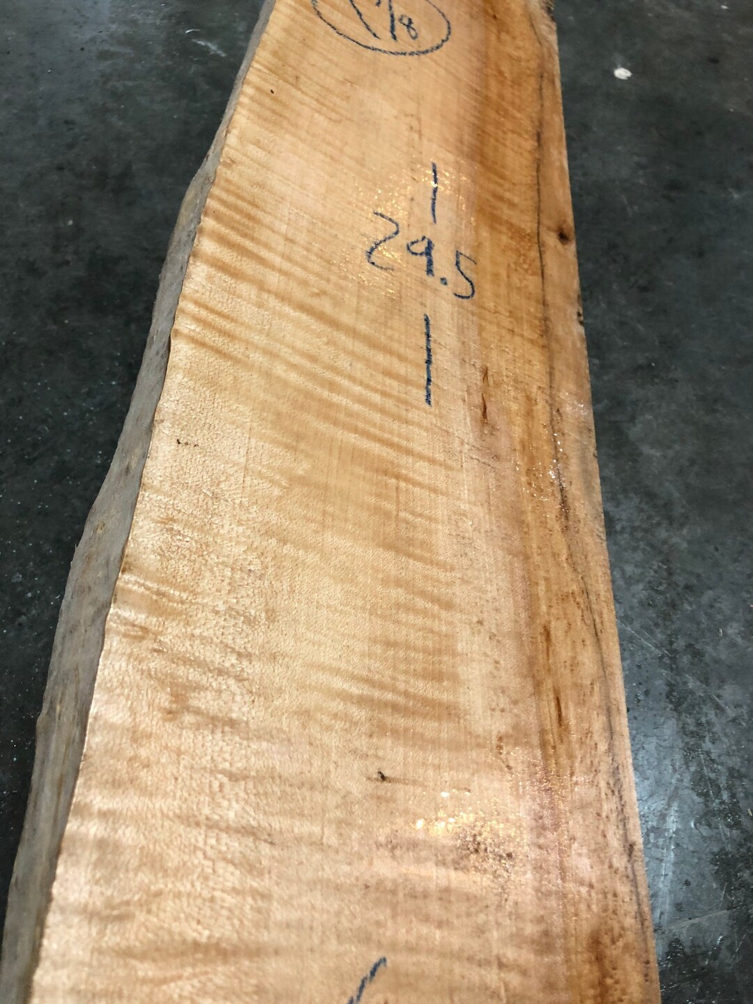 Curly Maple Live Edge Slab - Etsy