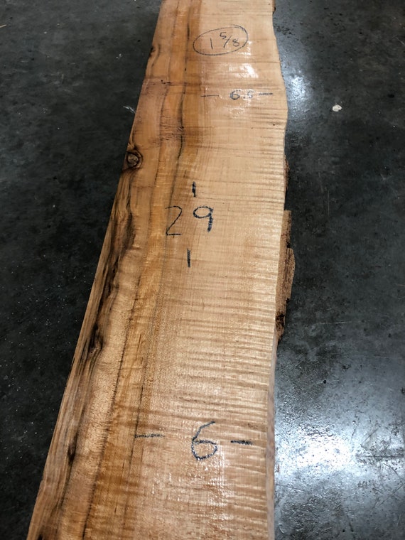 Curly Maple Live Edge Slab - Etsy