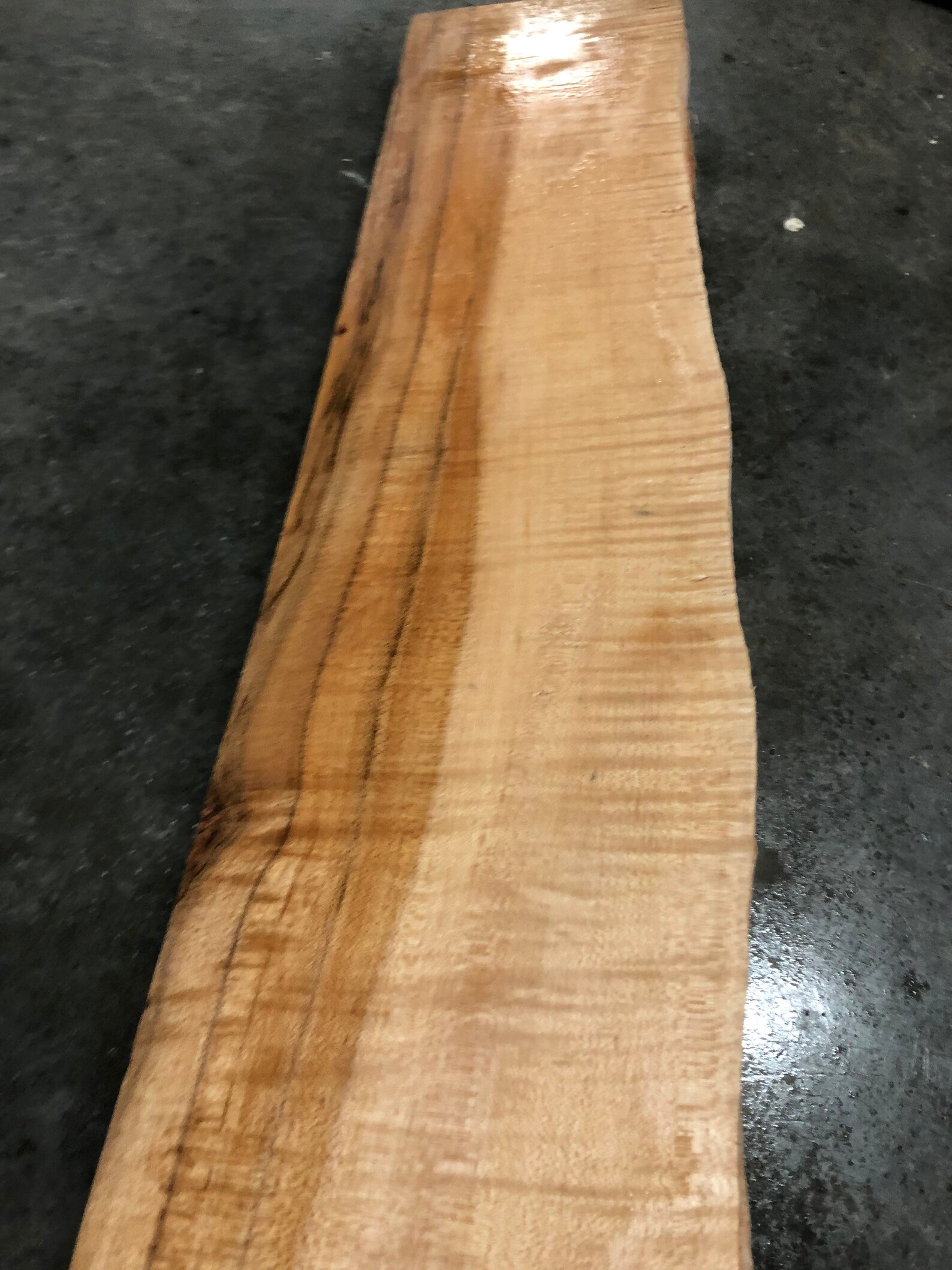 Curly Maple Live Edge Slab - Etsy