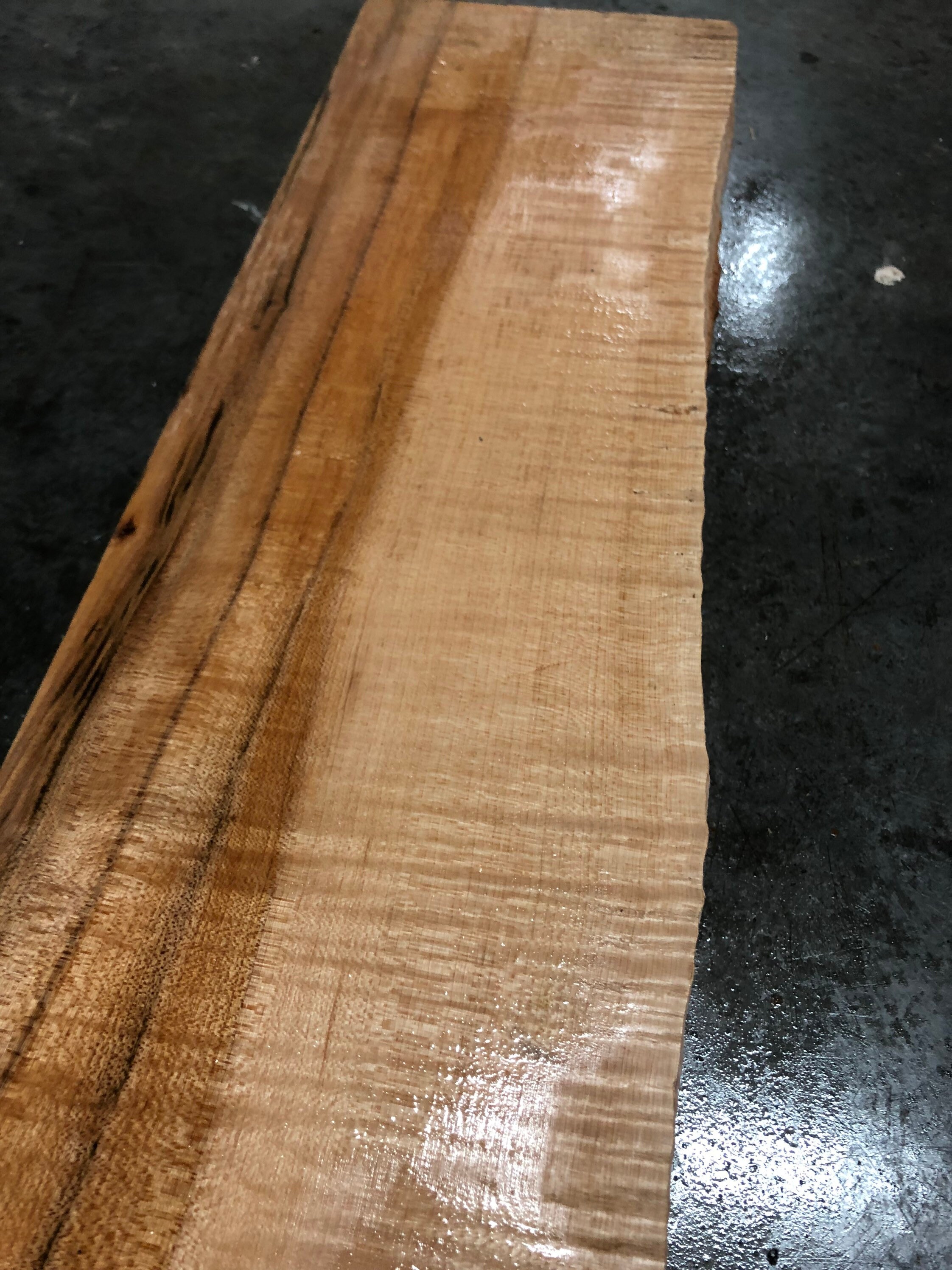 Curly Maple Live Edge Slab - Etsy