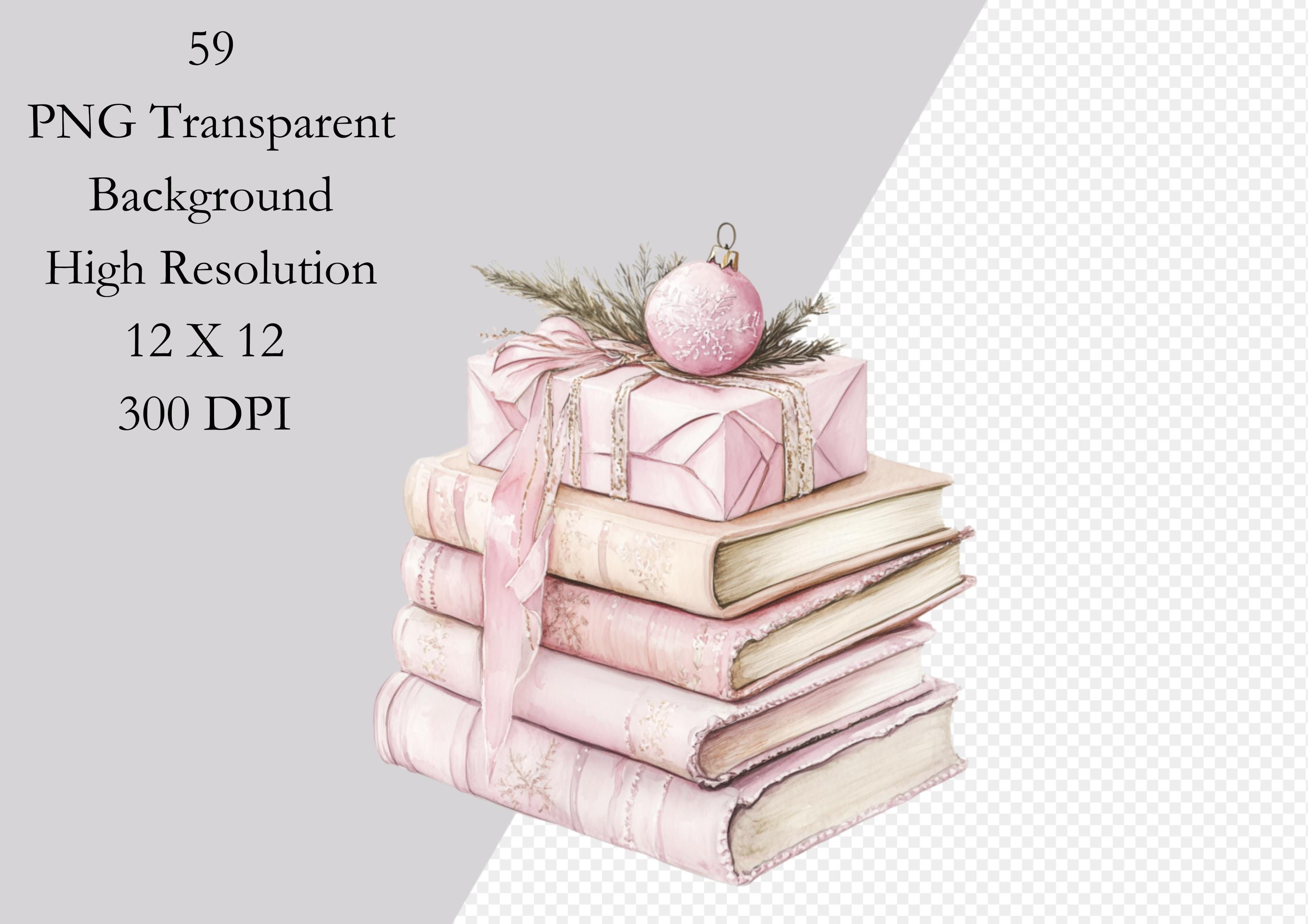 Blush Pink Christmas Clipart Winter Planner Clipart, Watercolor Pink ...