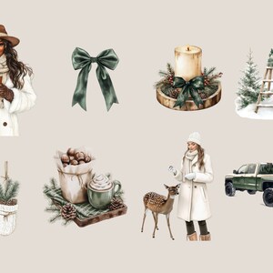 Christmas Tree Farm Clipart Winter Planner Clipart, Watercolor ...