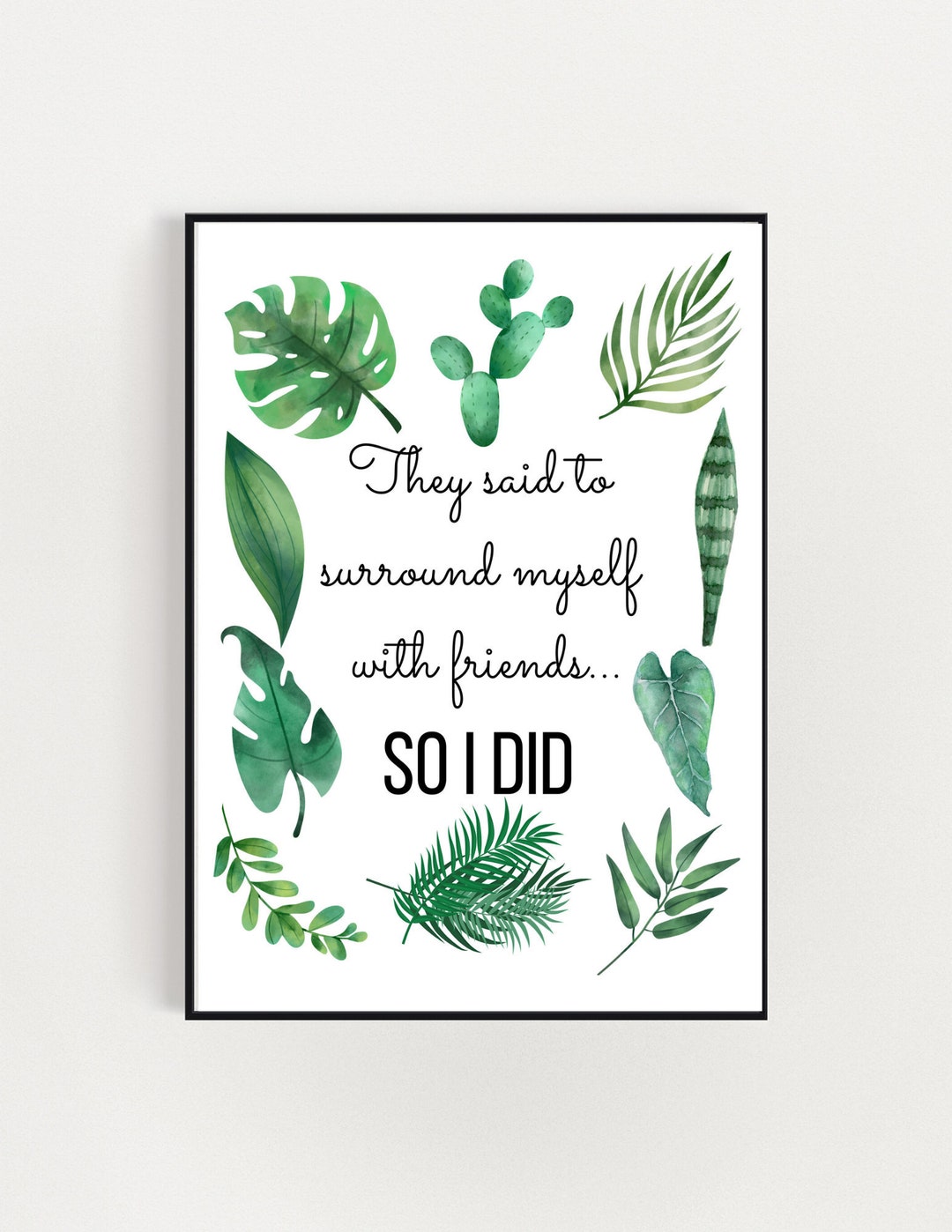 Plants Are Friends Digital Download - Printable Art - Plant Mom - Plant ...
