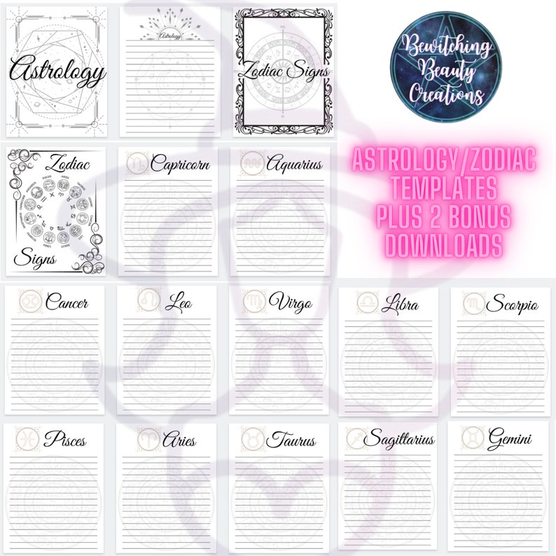 Book of Shadows Templates - Etsy
