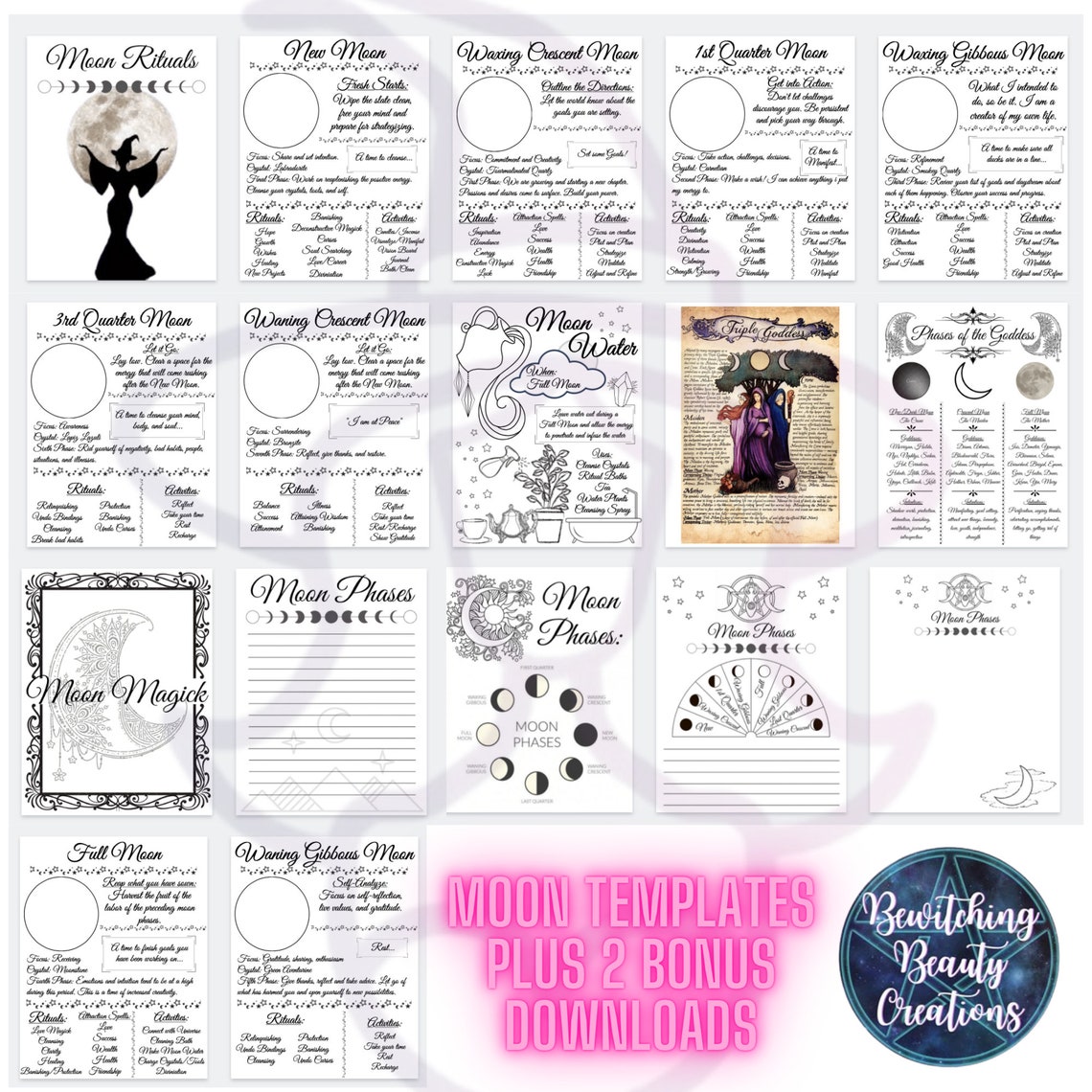 Book of Shadows Templates - Etsy