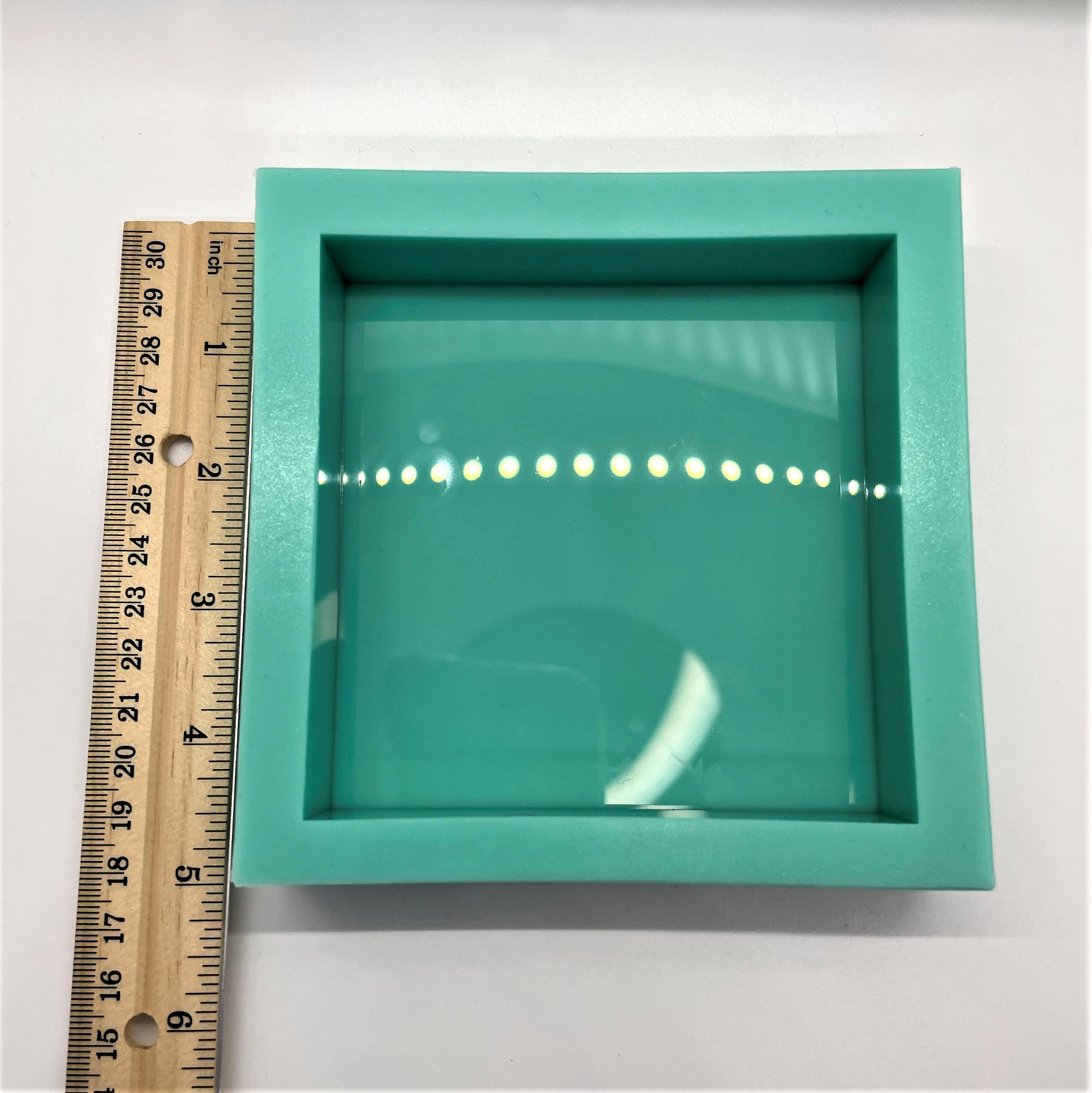 Deep Square Silicone Mold Shiny With Sharp Corners / Paperweight Square ...