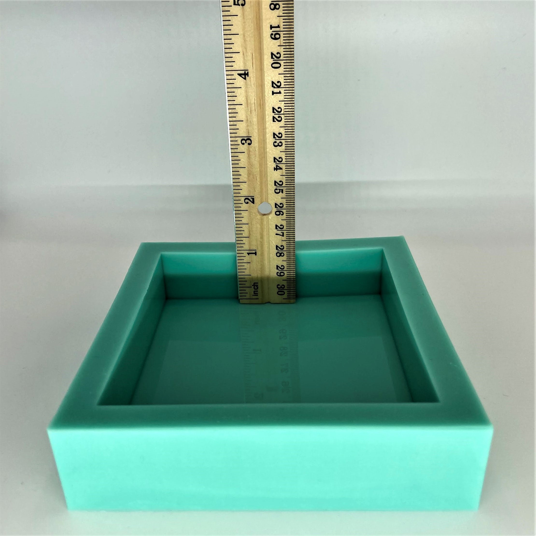 Deep Square Silicone Mold Shiny With Sharp Corners / Paperweight Square ...