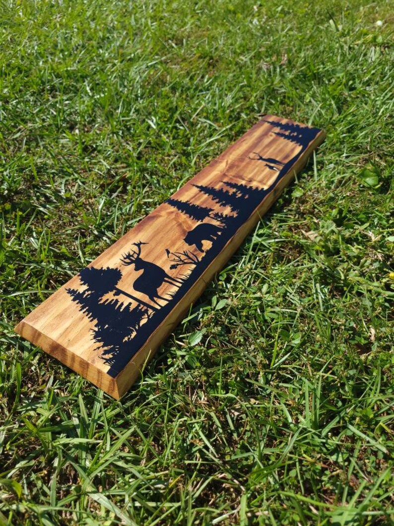 Rustic Silhouette Wall Decor - Etsy