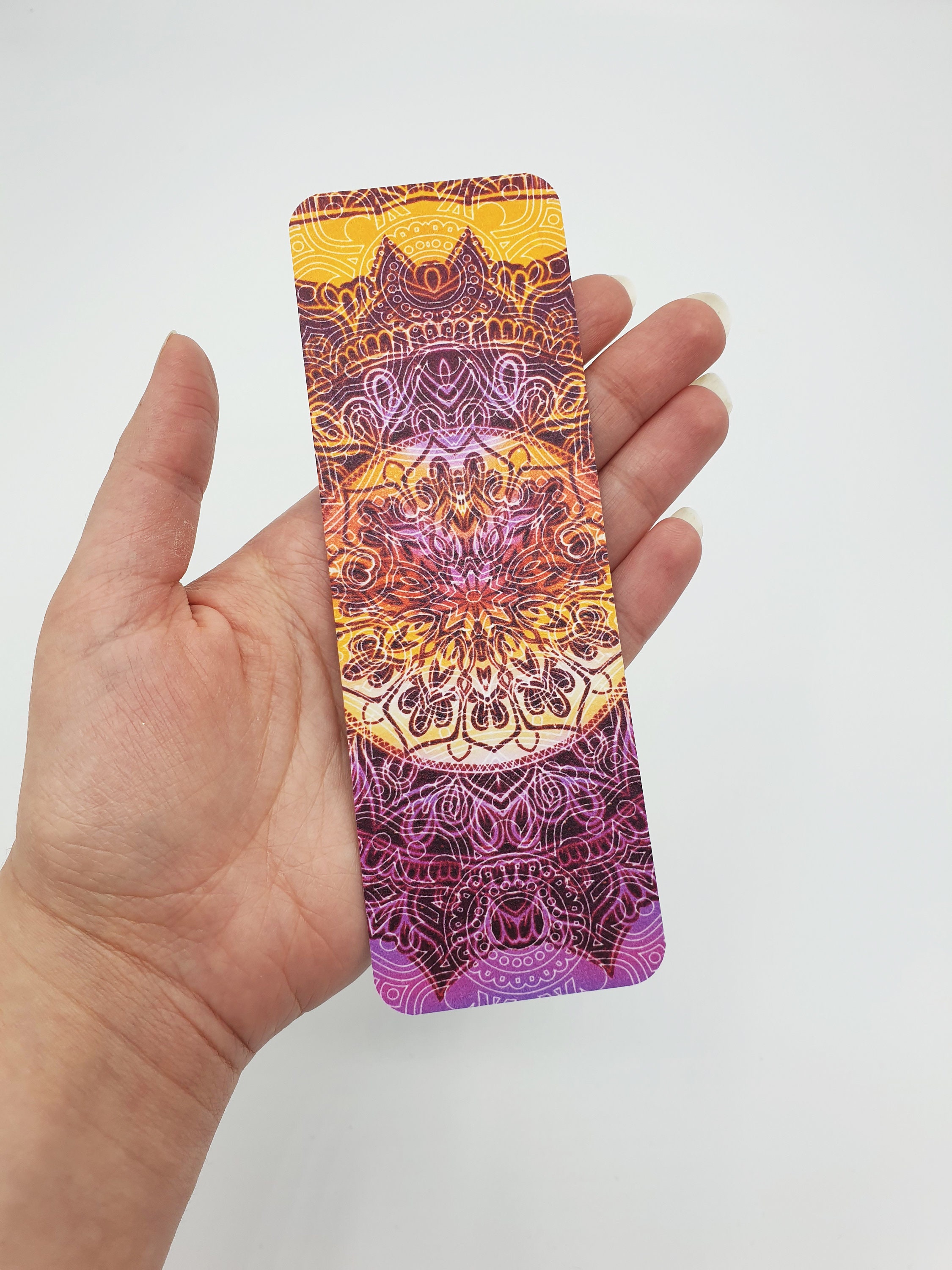 COLORFUL MANDALA BOOKMARKS - Handmade - Set of 2 - Ethnic Hippie ...