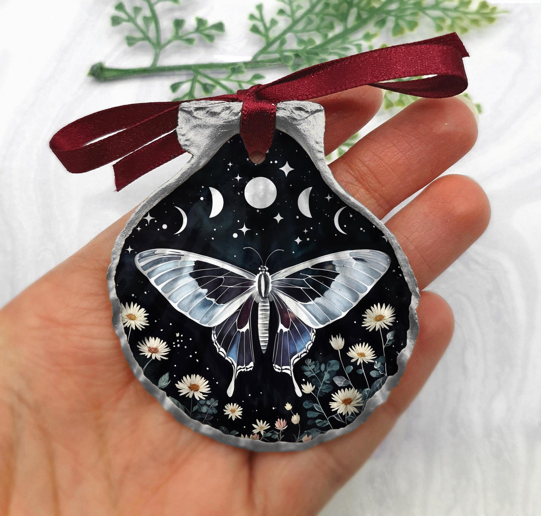 Celestial Butterfly Shell Ornament: Witchy Home Decor - Etsy