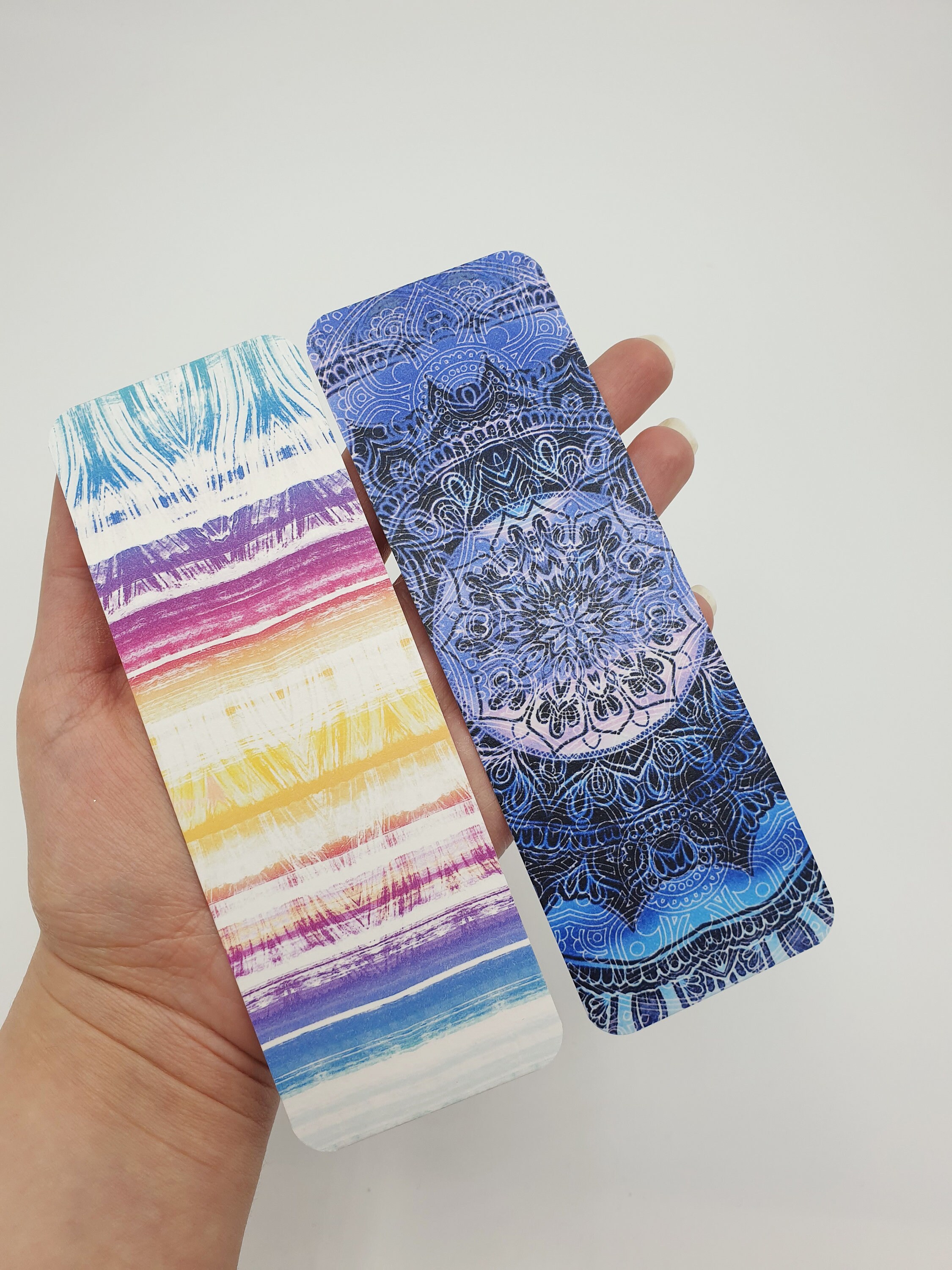 COLORFUL MANDALA BOOKMARKS Handmade Set of 2 Ethnic - Etsy UK
