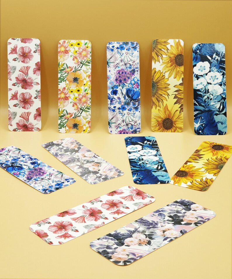 COLORFUL FLOWERS BOOKMARKS Handmade Bookmarks Cottagecore - Etsy UK