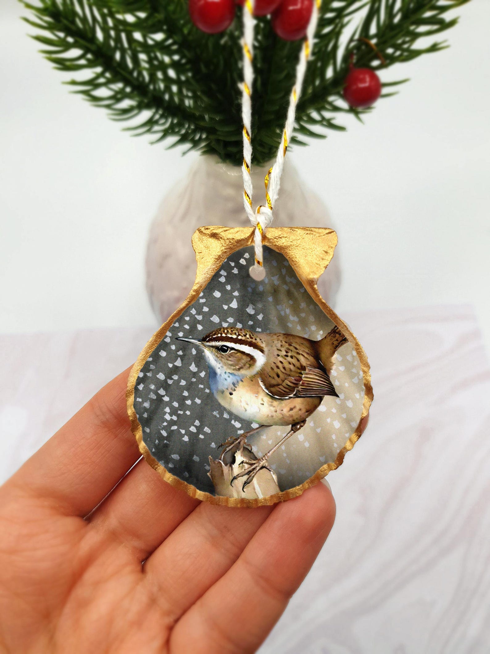 Wren Ornament - Bird Hanging Ornament - Wren Lover - Bird Christmas ...