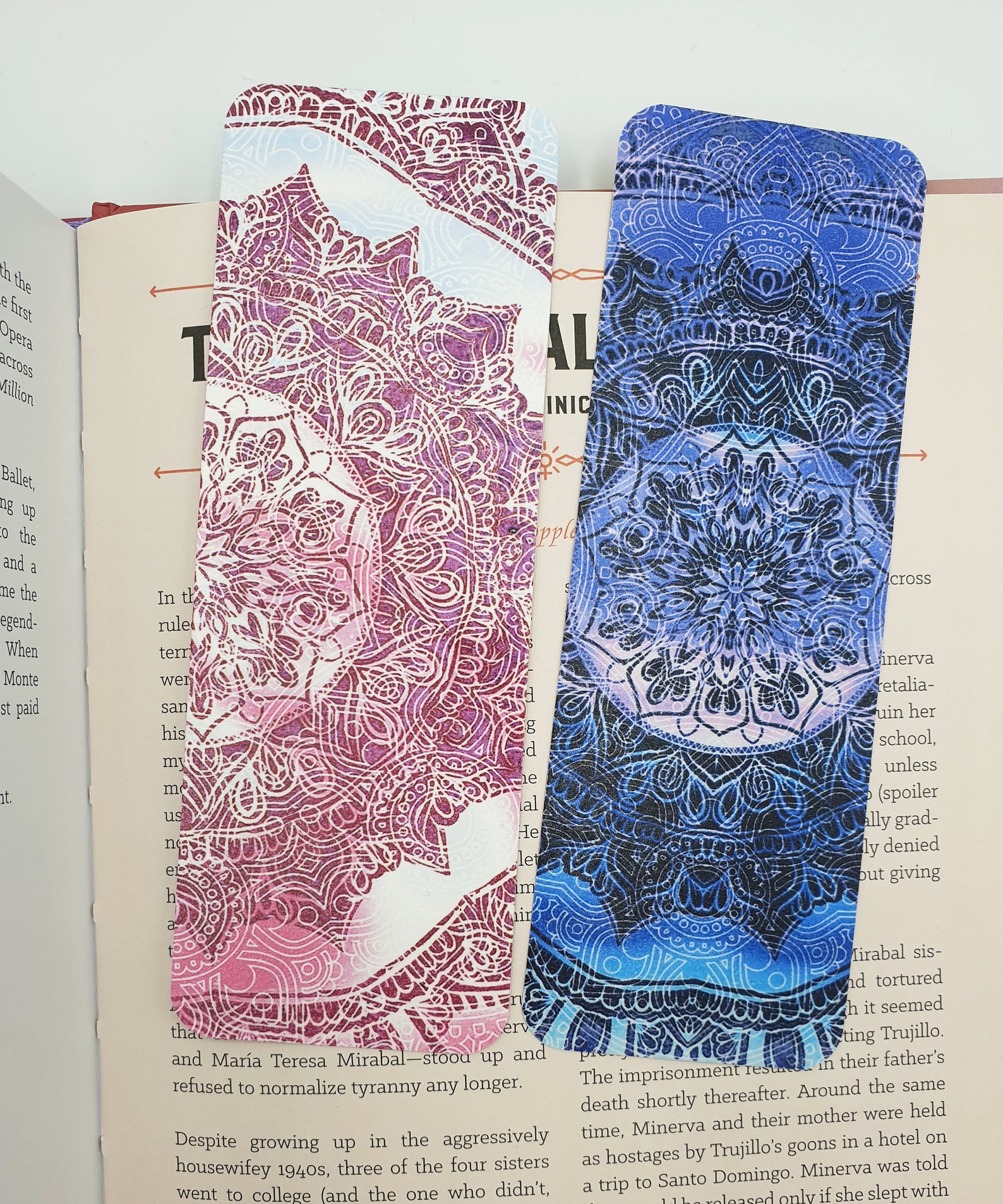 COLORFUL MANDALA BOOKMARKS Handmade Set of 2 Ethnic - Etsy UK