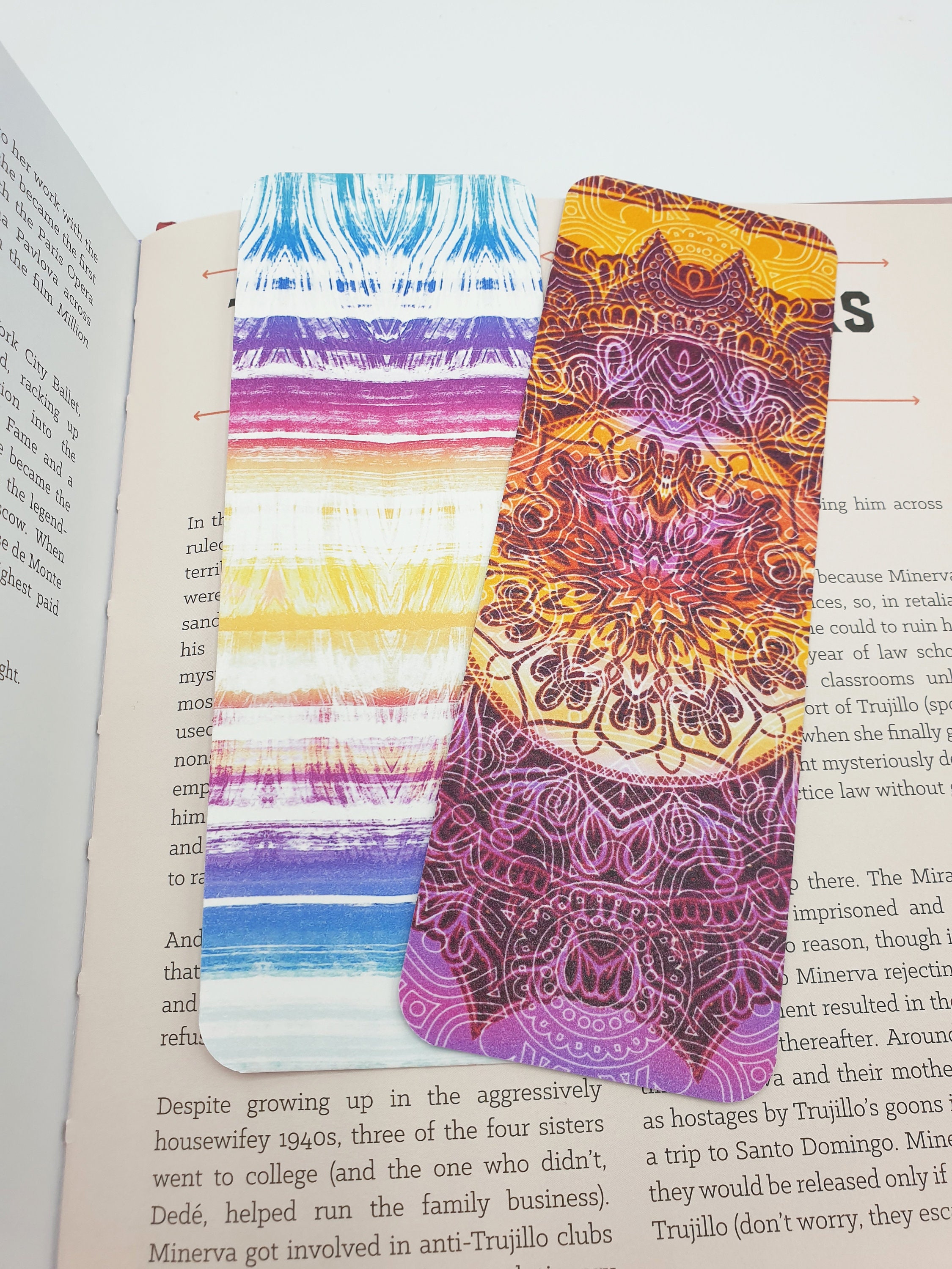 COLORFUL MANDALA BOOKMARKS - Handmade - Set of 2 - Ethnic Hippie ...