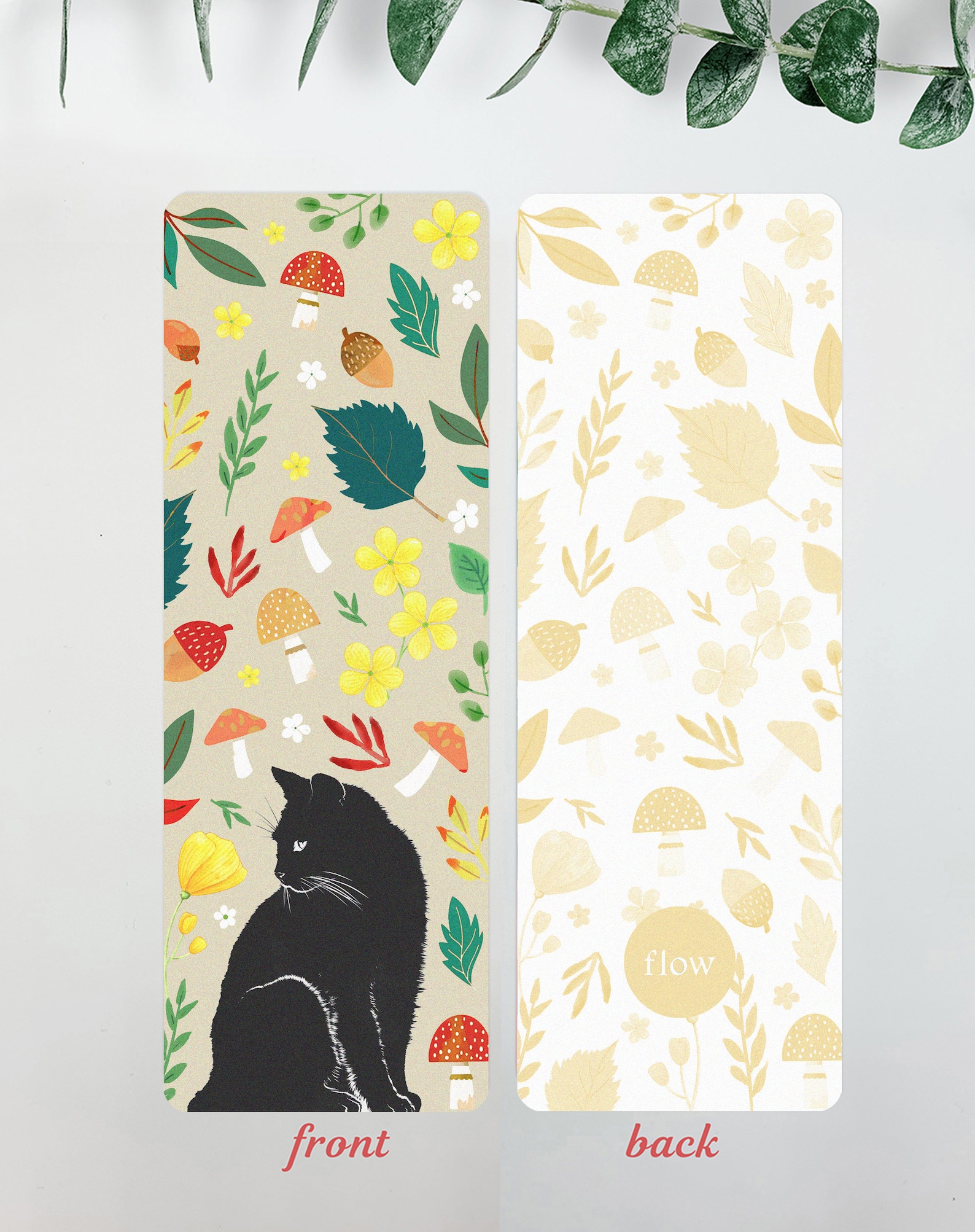 Cottagecore CAT BOOKMARKS - Handmade Woodland Bookmark - Black Cat ...