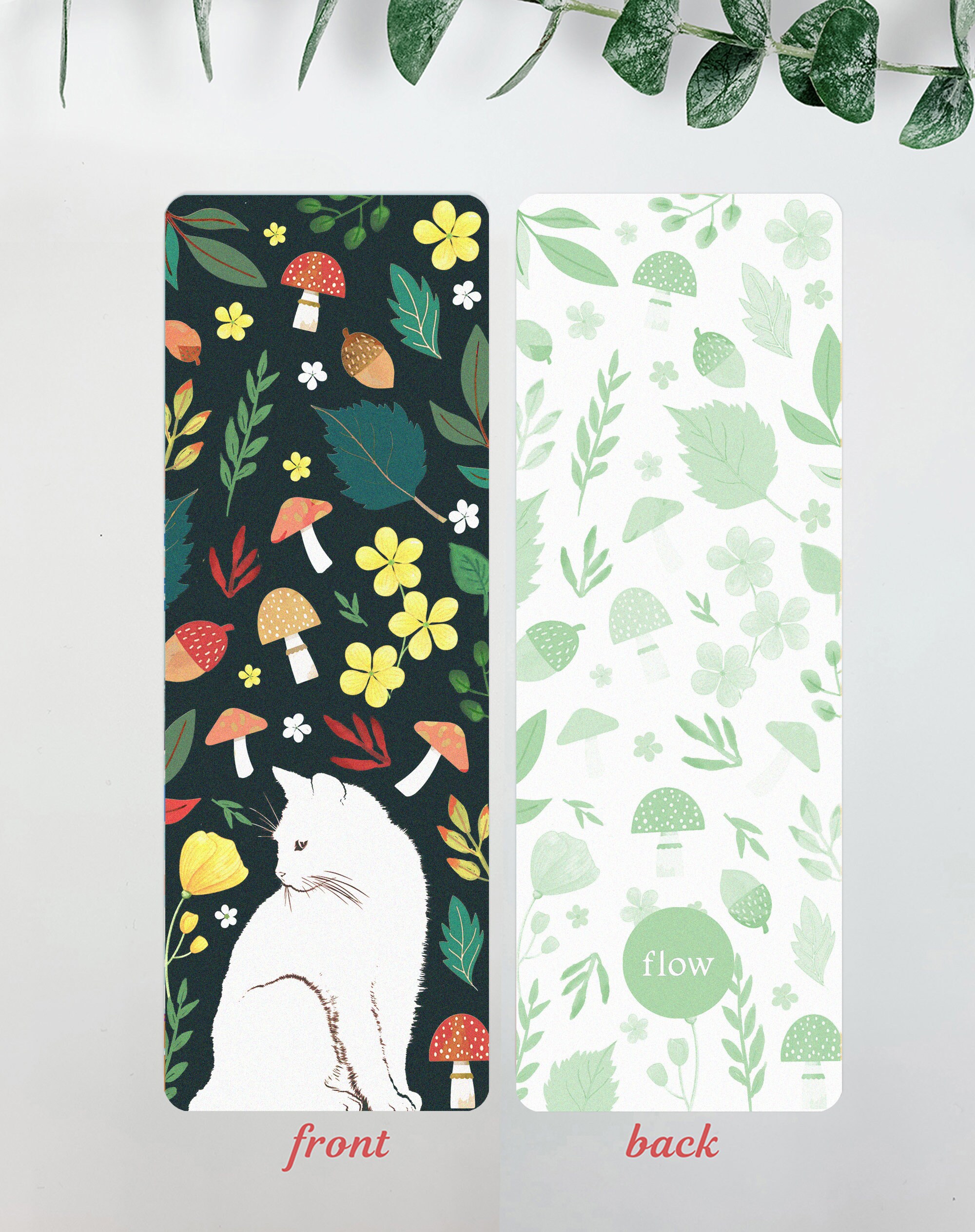 Cottagecore CAT BOOKMARKS - Handmade Woodland Bookmark - Black Cat ...