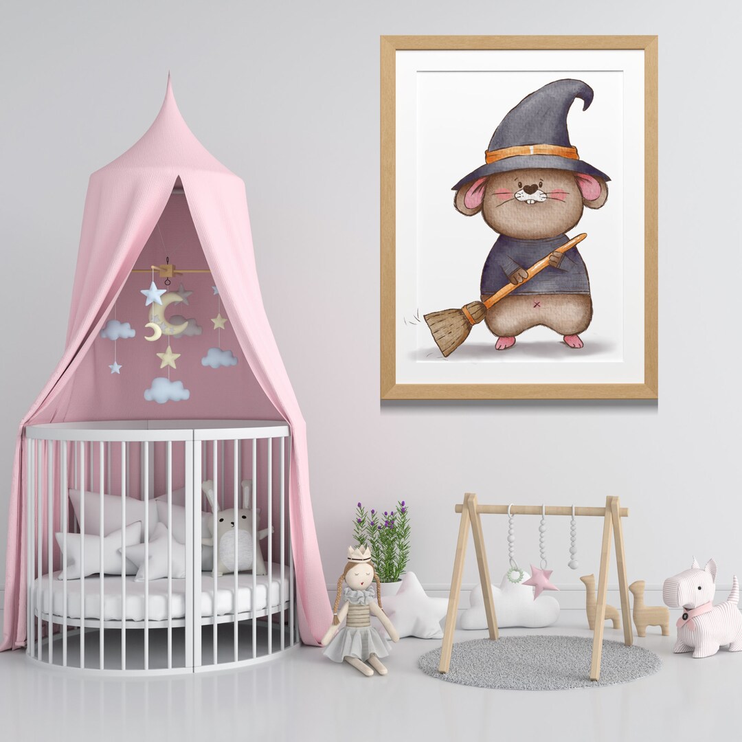 Minnie Mouse Clipart Sublimation Wizard Mouse Nursery Wall - Etsy