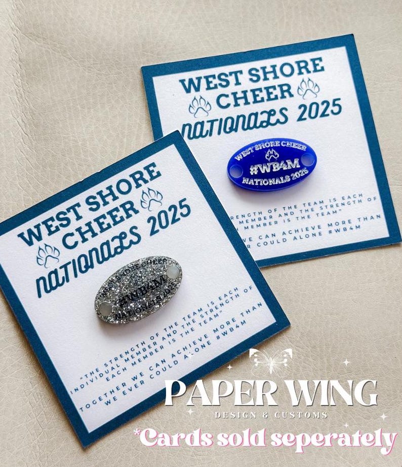 CUSTOM Shoe Tag Charm | CHARM ONLY - Custom Cheer Gift - Etsy