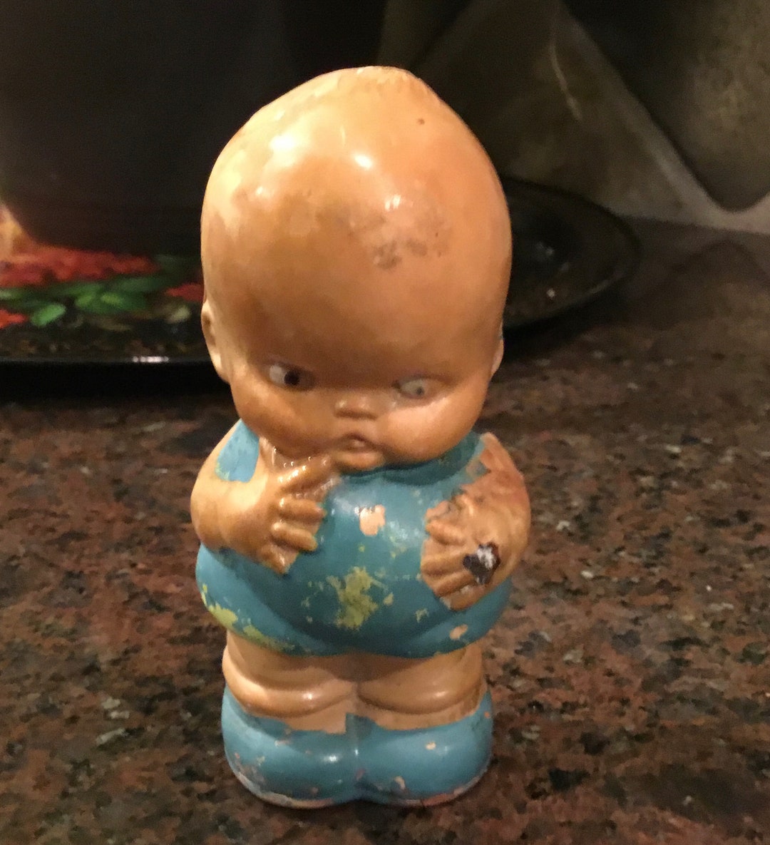 Carnival Doll Rare Chalkware Carnival Doll Kewpie Style 1940s - Etsy