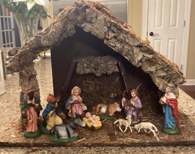 Vintage Italian Nativity Set With Stable - 1970’s - Etsy
