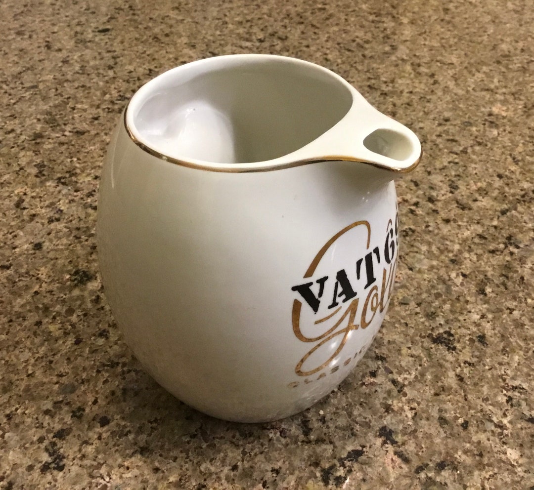 Mid Century Scotch Whiskey Pitcher - Vat 69 Gold - MCM Barware - 1960’s ...