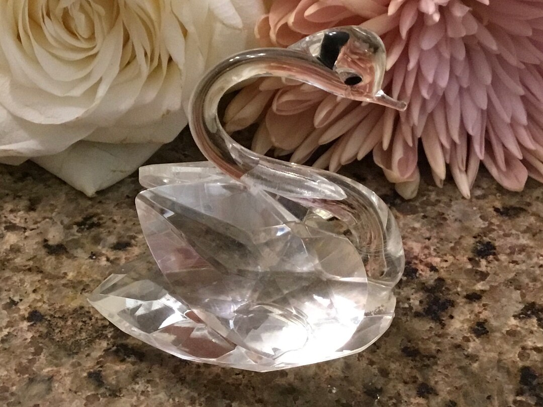 Swarovski Crystal Swan Figurine - Etsy