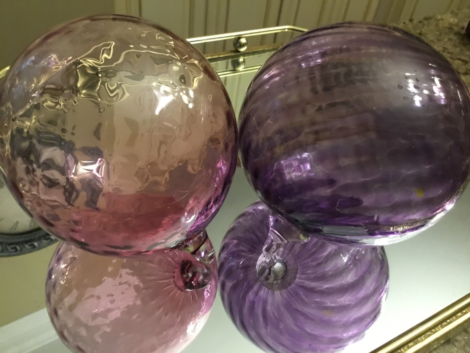 Hand Blown Glass Christmas Tree Ornaments Set Of 2 Etsy