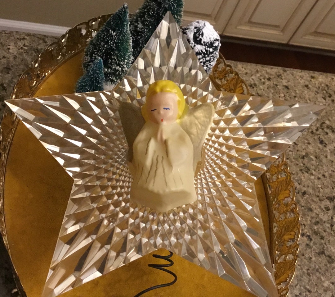 Groovy Sixties Christmas Angel Tree Topper Merry Midget GE Angel Hand ...
