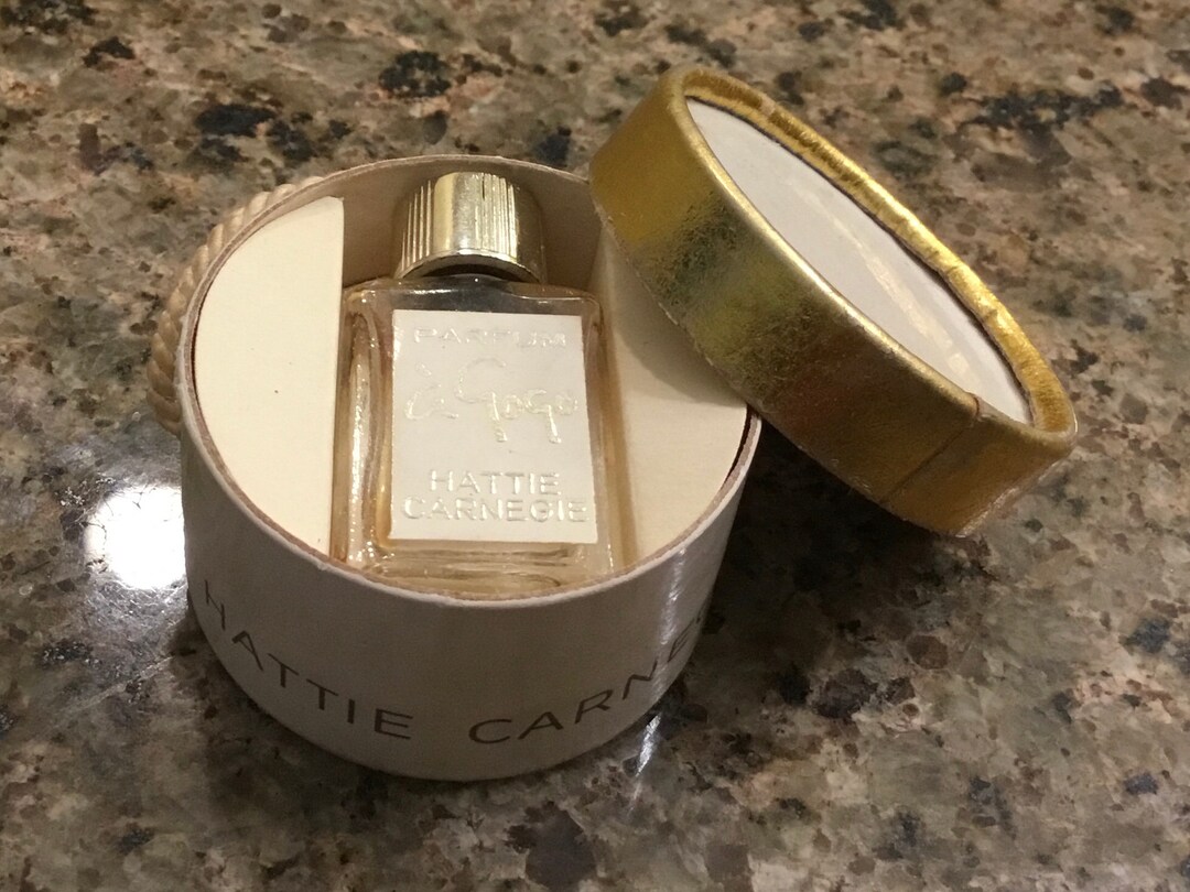 Vintage Hattie Carnegie Mini Perfume Bottle & Hat Box Miniature Parfum ...